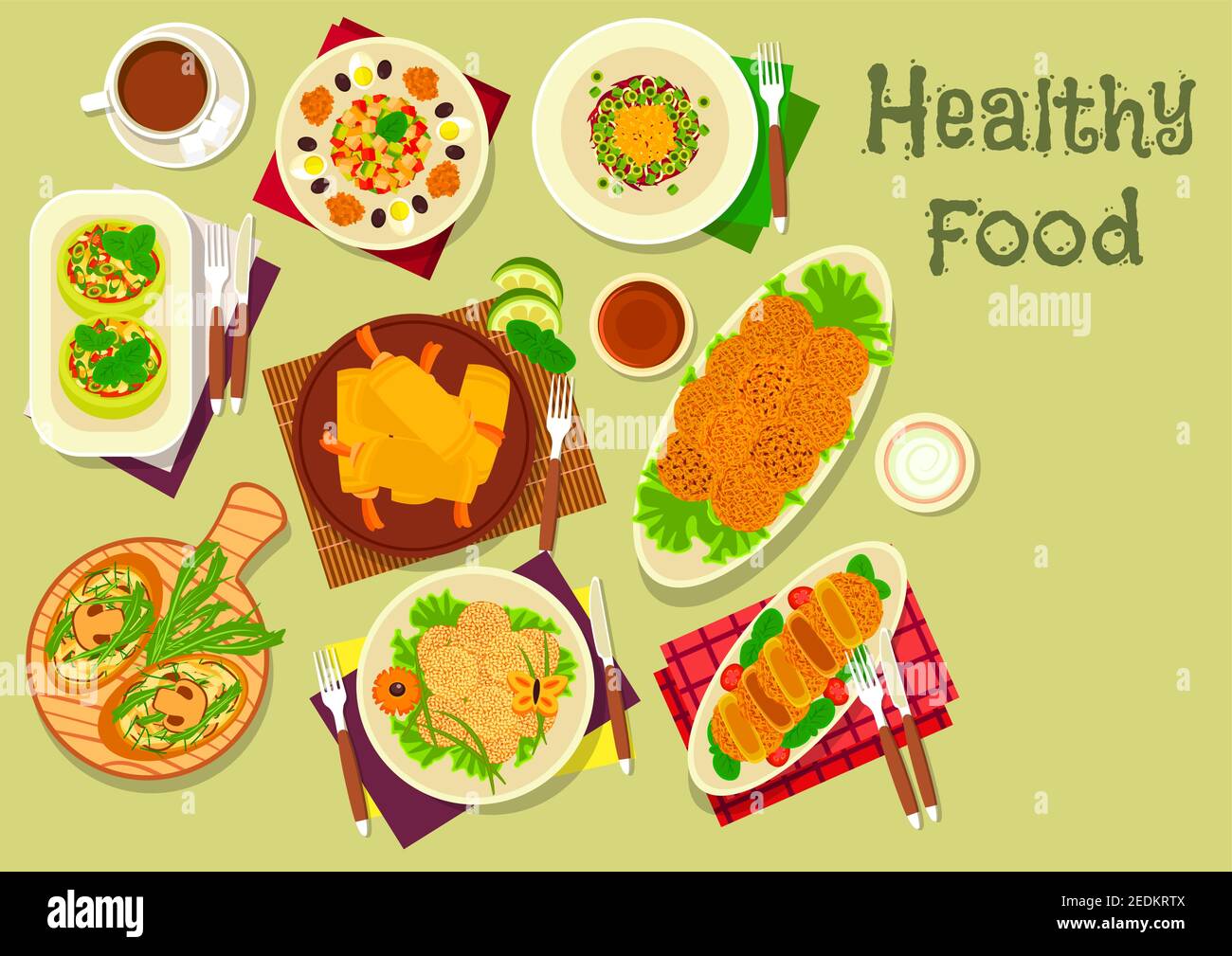 Spring roll dish vegetable Stock Vector Images - Alamy