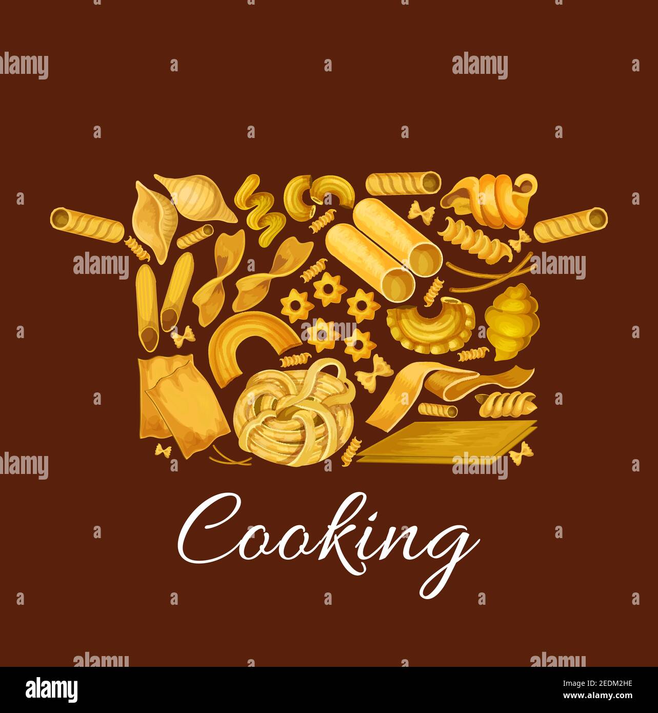 Food fusilli pasta in Stock Vector Images - Alamy