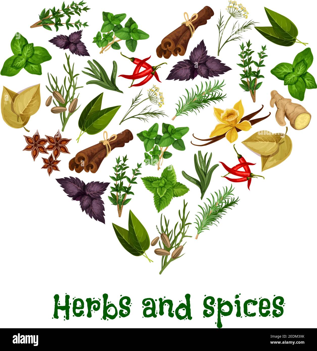 Spice heart Stock Vector Images - Alamy
