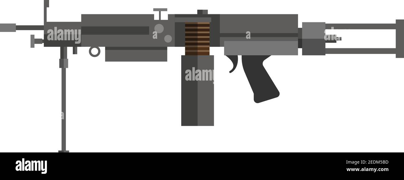 Vector light automatic gun isolated on white background Stock Vector ...
