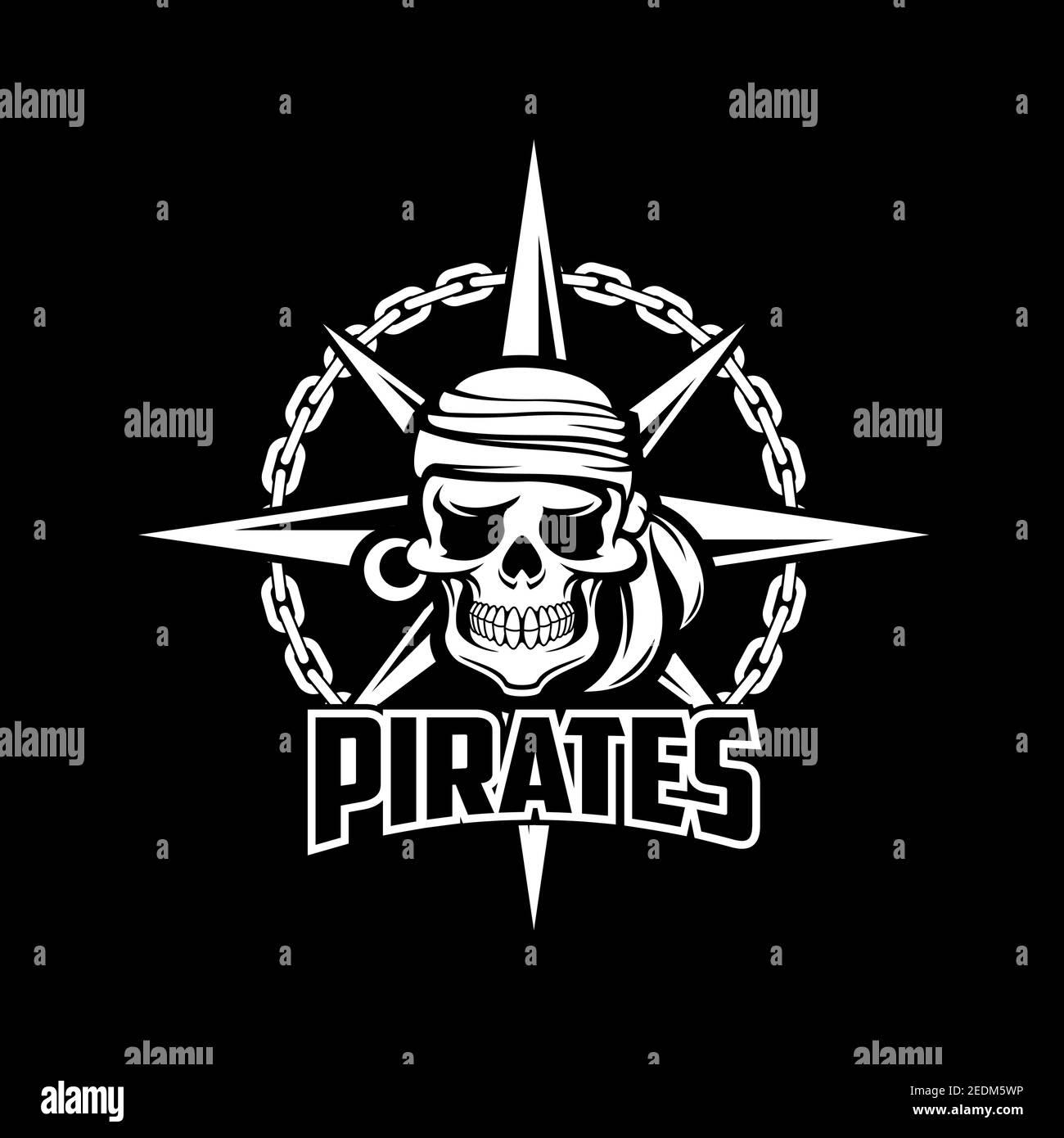 Black And White Pirates Logo Logo Pirates Stock Illustrations