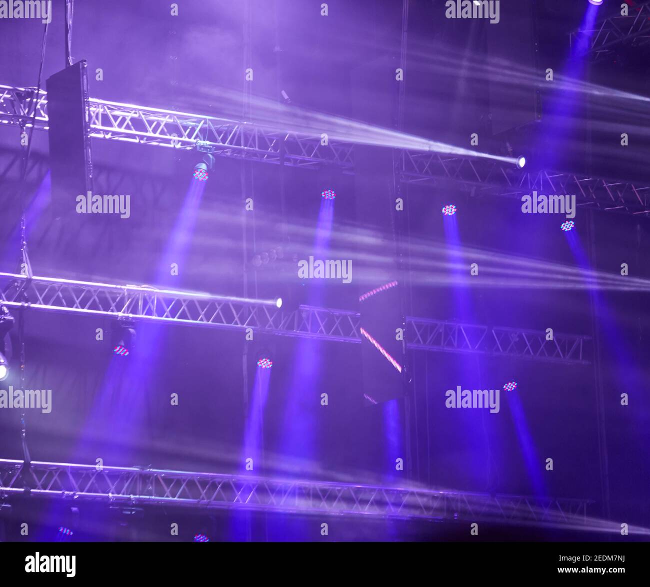 Blue Stage Lights, light show at the Concert Stock Photo - Alamy