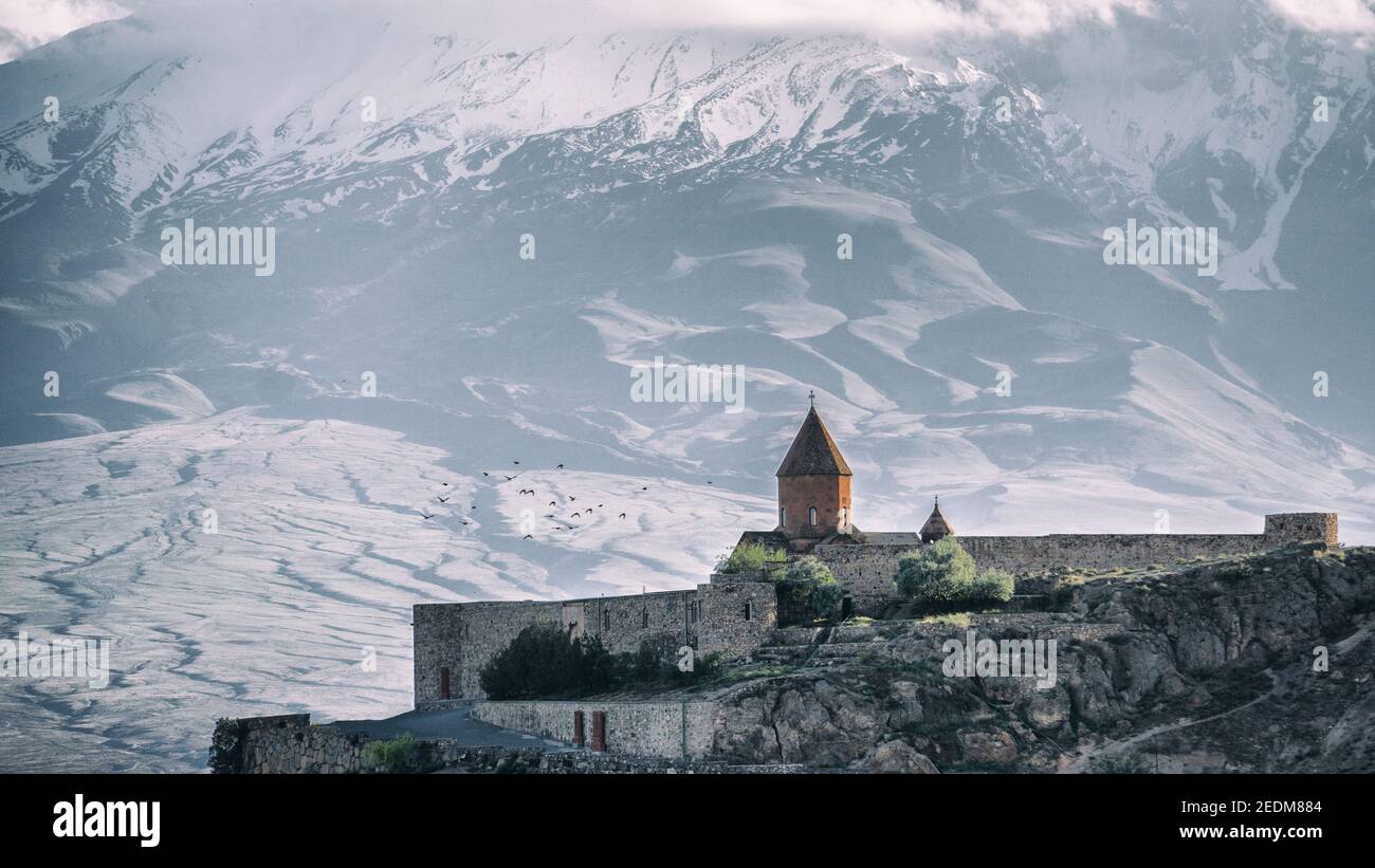 Armenian landscape illustration hi-res stock photography and images - Alamy