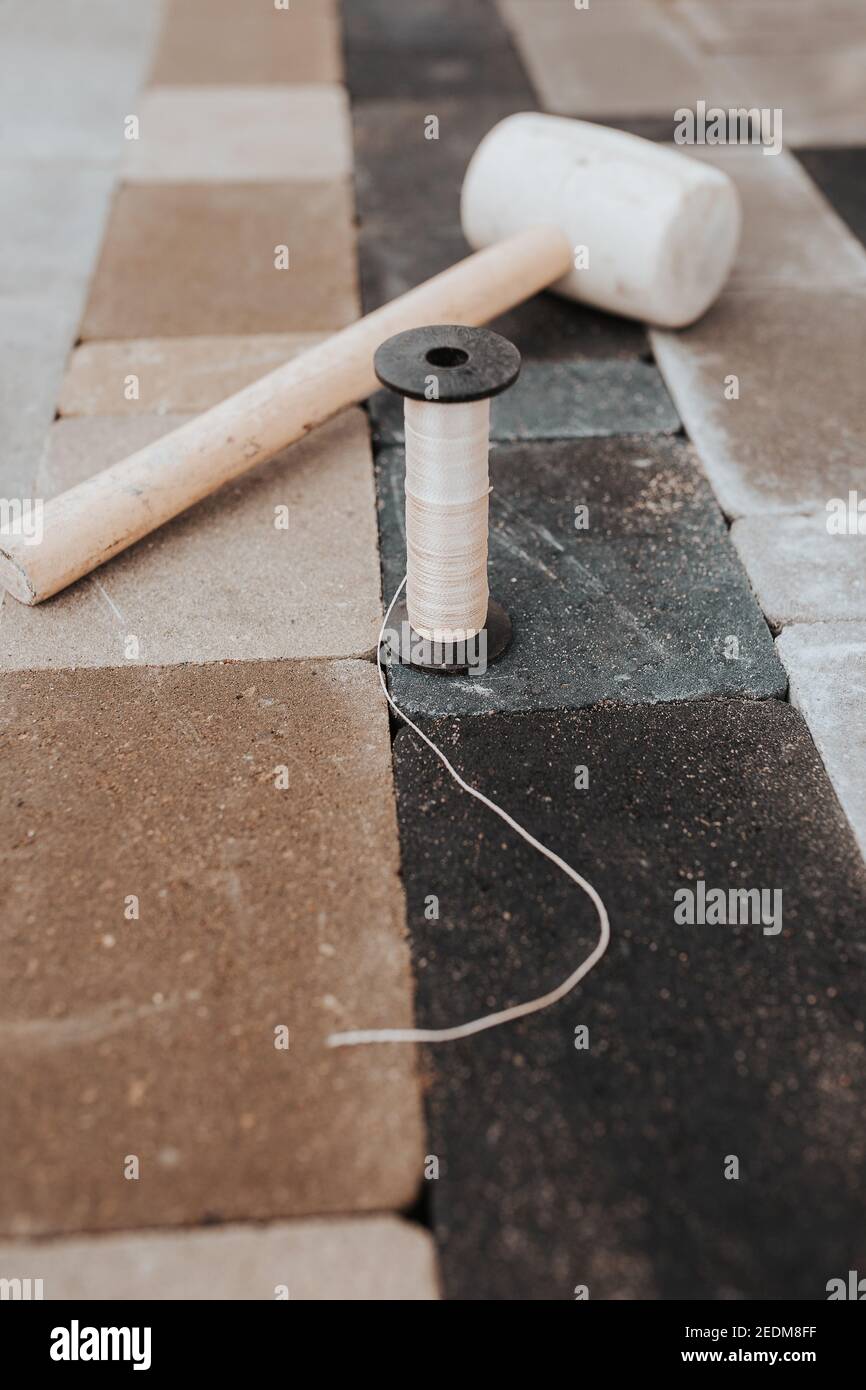 Mason Tool For Curb Stone And Brick Pavement Laying Down, Rubber Rubber ...