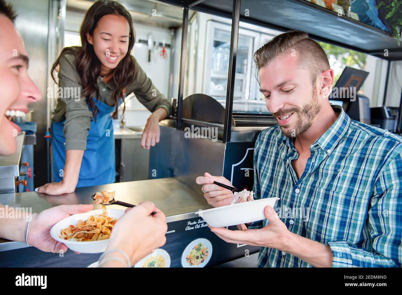 Fast food counter man hi-res stock photography and images - Alamy