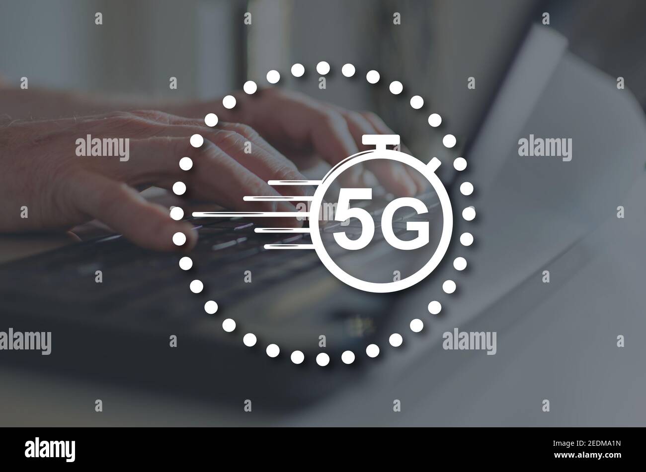 5g concept illustrated by a picture on background Stock Photo - Alamy