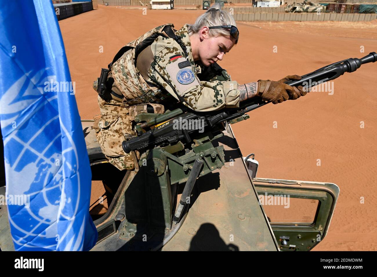 MALI, Gao, UN peace keeping mission MINUSMA, Camp Castor, german army ...
