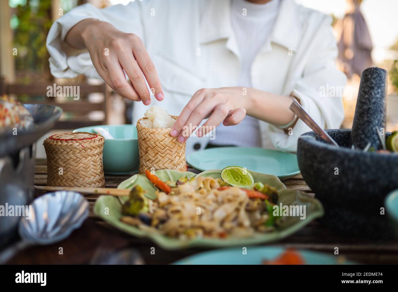 Bamboo container hi-res stock photography and images - Alamy