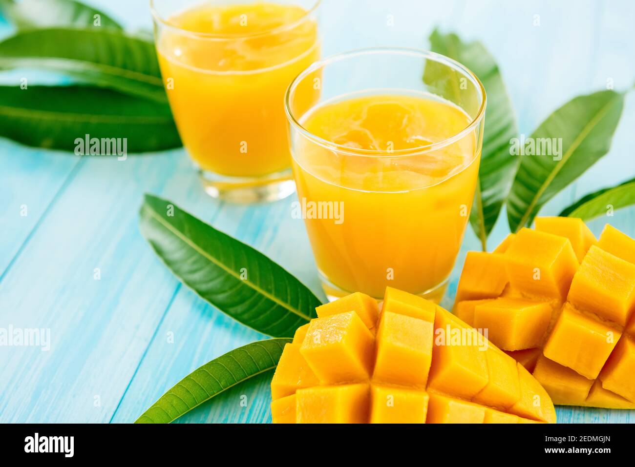 Refreshing drinks for summer, cold sweet and sour exotic mango juice ...