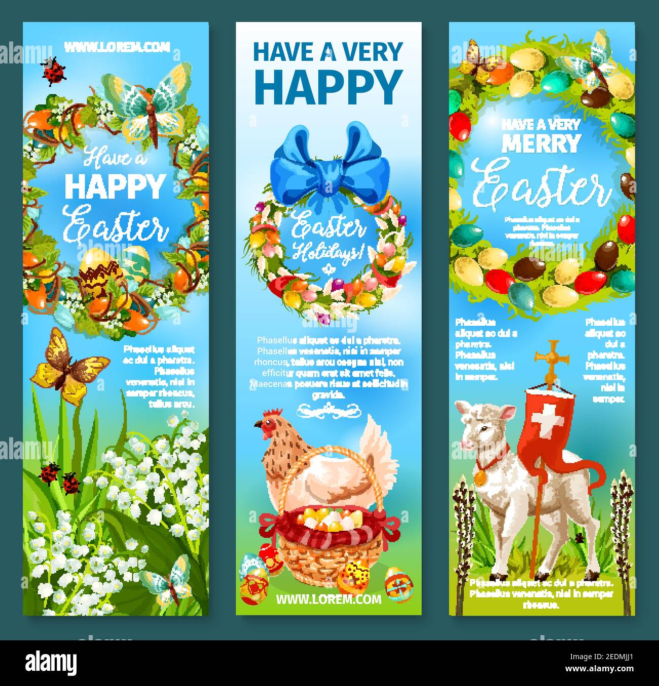 Happy Easter Cross Banner