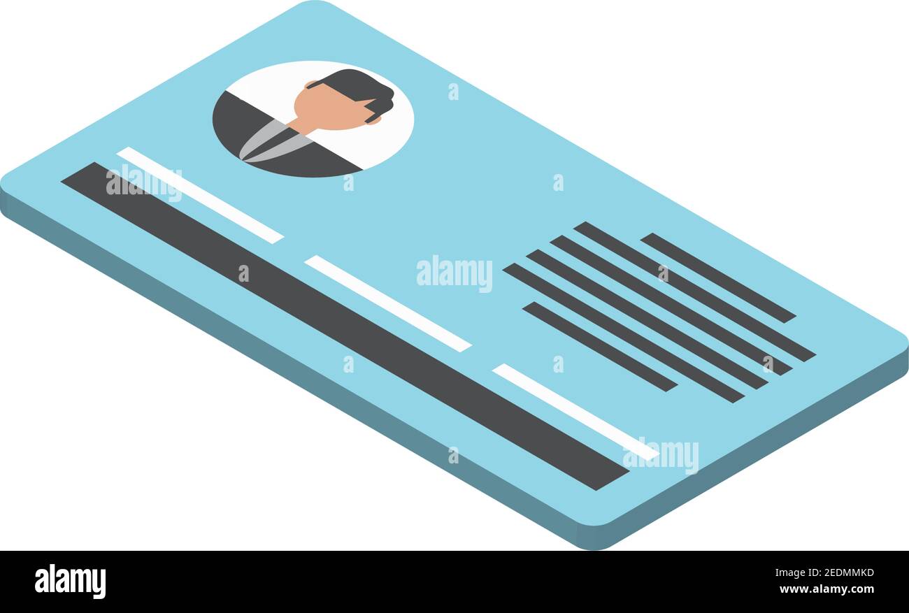 id document vector illustration icon isometric style Stock Vector Image ...