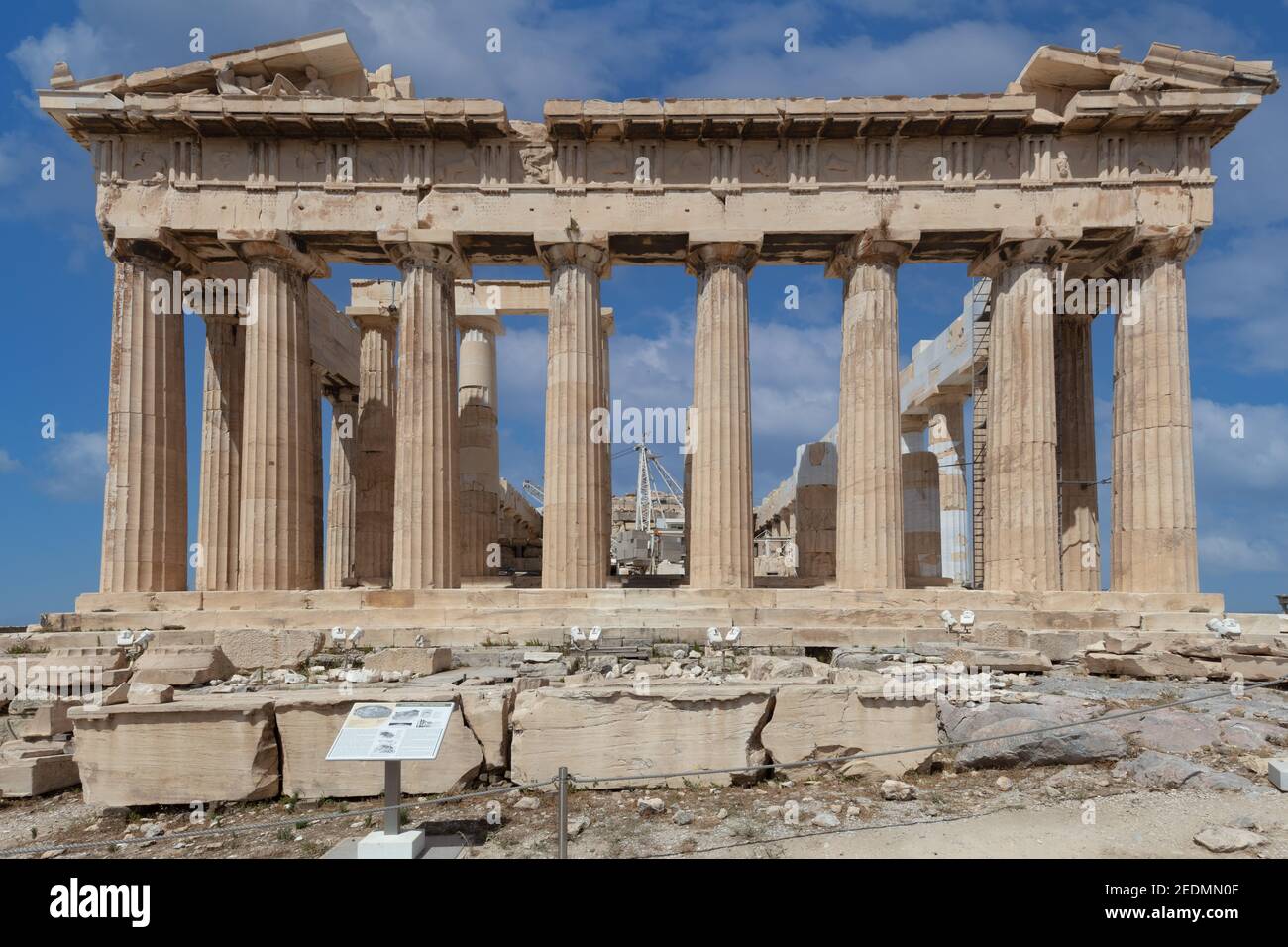 Parthenon temple in sunny day. Acropolis in Athens, Greece Stock Photo - Alamy