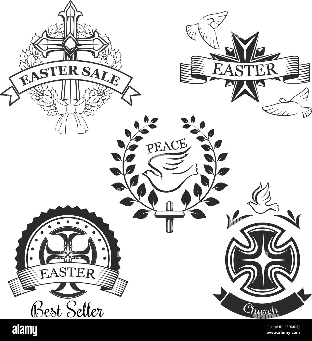 Christian symbol dove Black and White Stock Photos & Images - Alamy