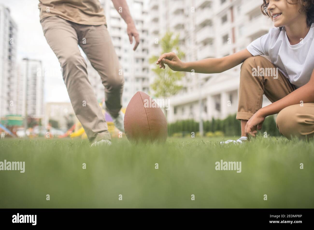Football dad throw hi-res stock photography and images - Alamy
