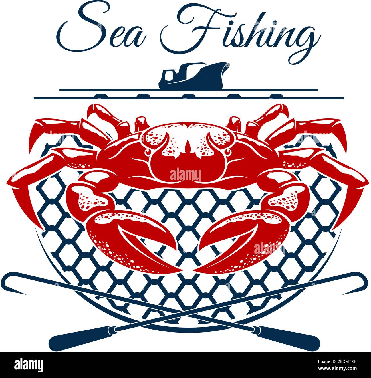 Crab trap Stock Vector Images - Alamy