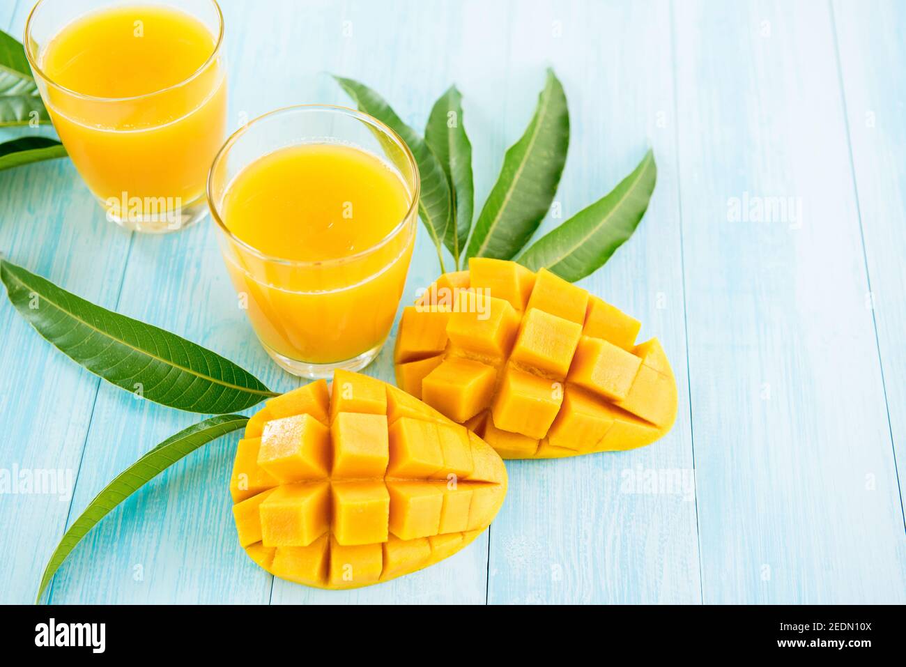 Refreshing drinks for summer, cold sweet and sour exotic mango juice ...