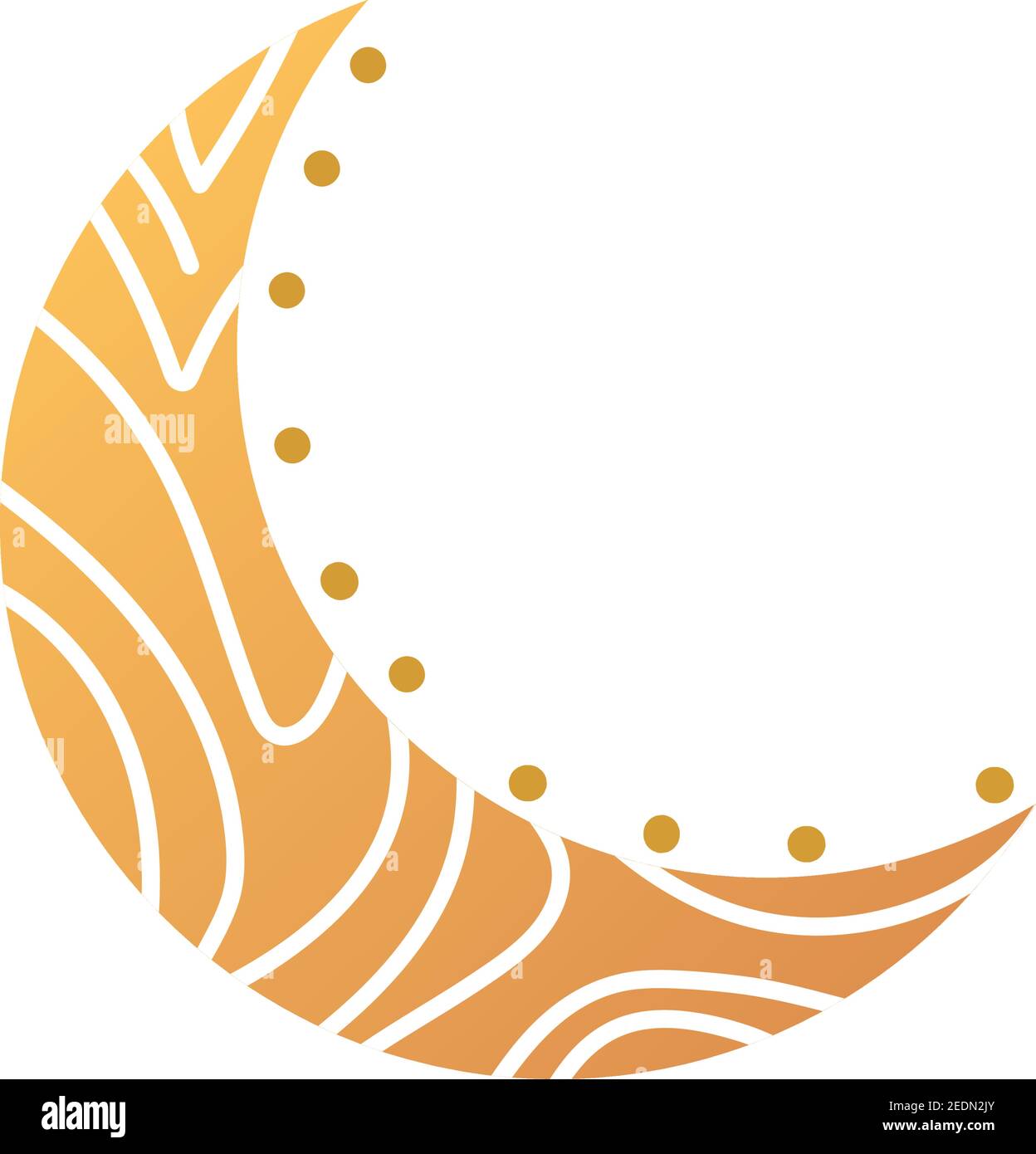 half moon decoration abstract style vector illustration Stock Vector ...