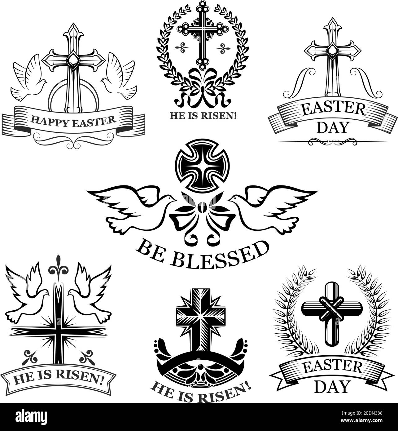 Cross birds Stock Vector Images - Alamy