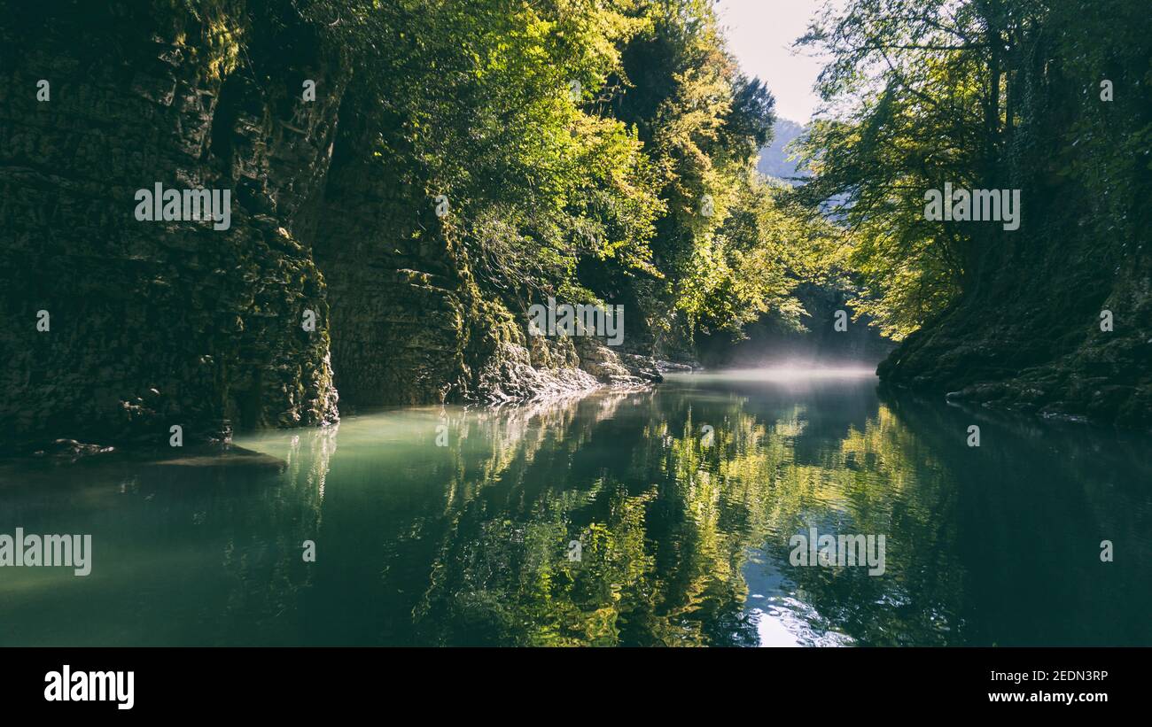 Sunrise inside the canyon Stock Photo - Alamy