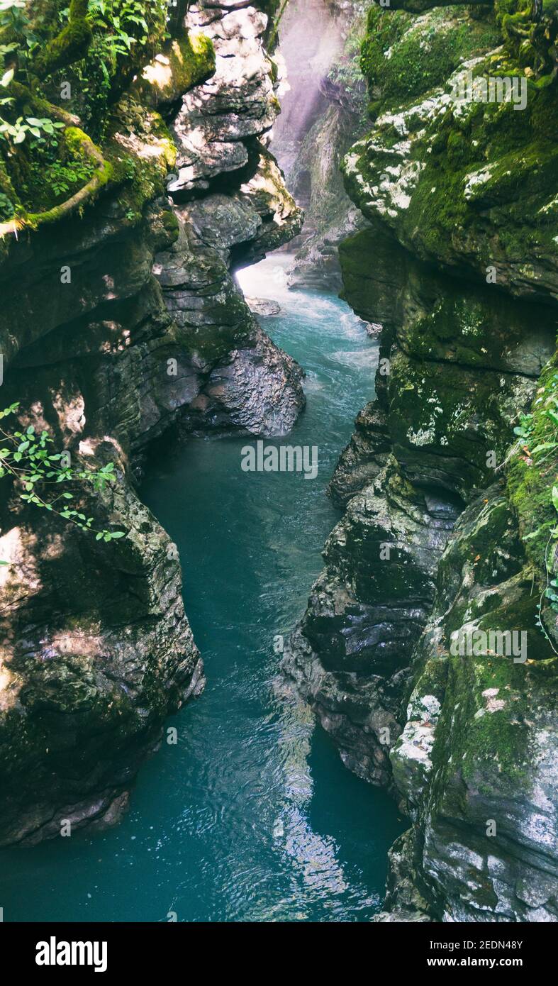 Sunrise inside the canyon Stock Photo - Alamy