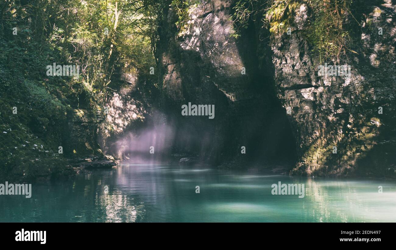 Sunrise inside the canyon Stock Photo - Alamy