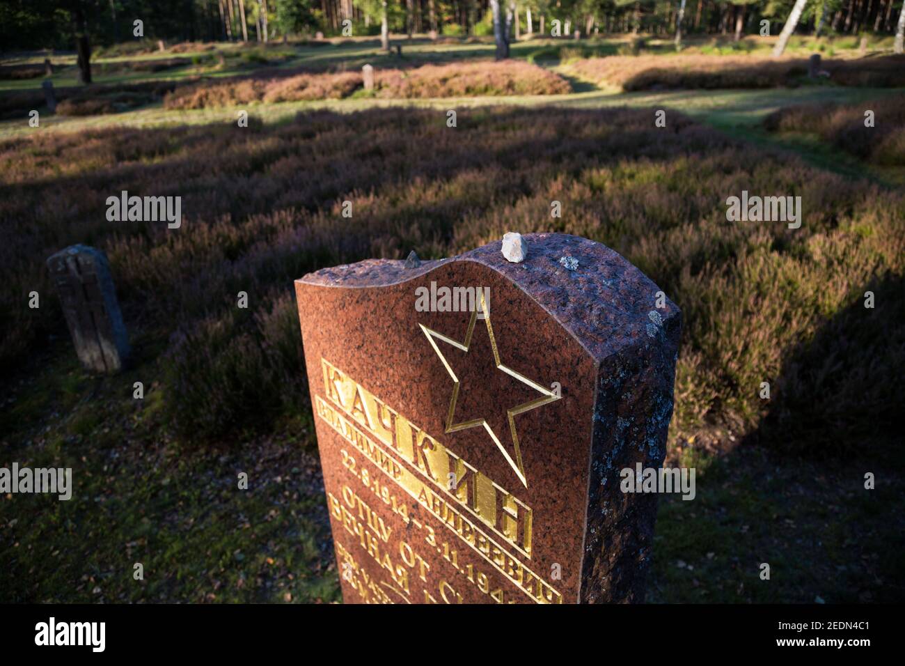 20.09.2020, Lohheide, Lower Saxony, Germany - Jewish grave, POW ...