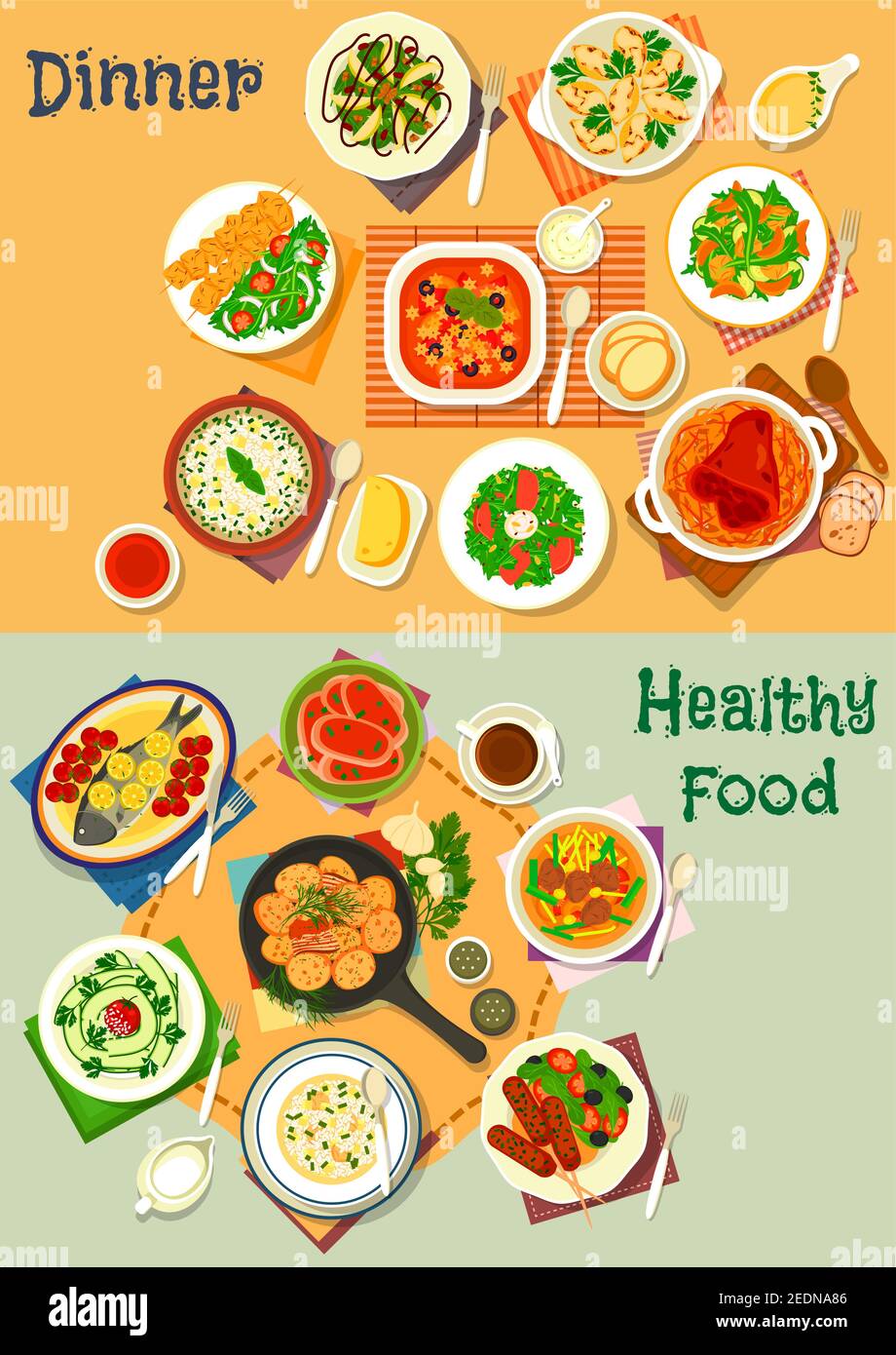 Italian cuisine chicken salad Stock Vector Images - Alamy