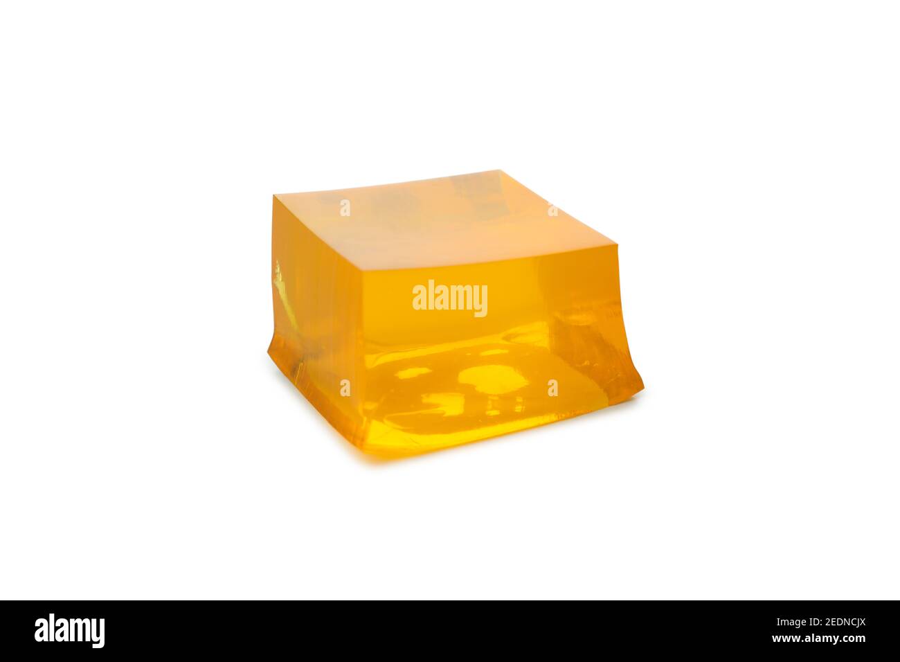 Delicious orange jelly isolated on white background Stock Photo - Alamy