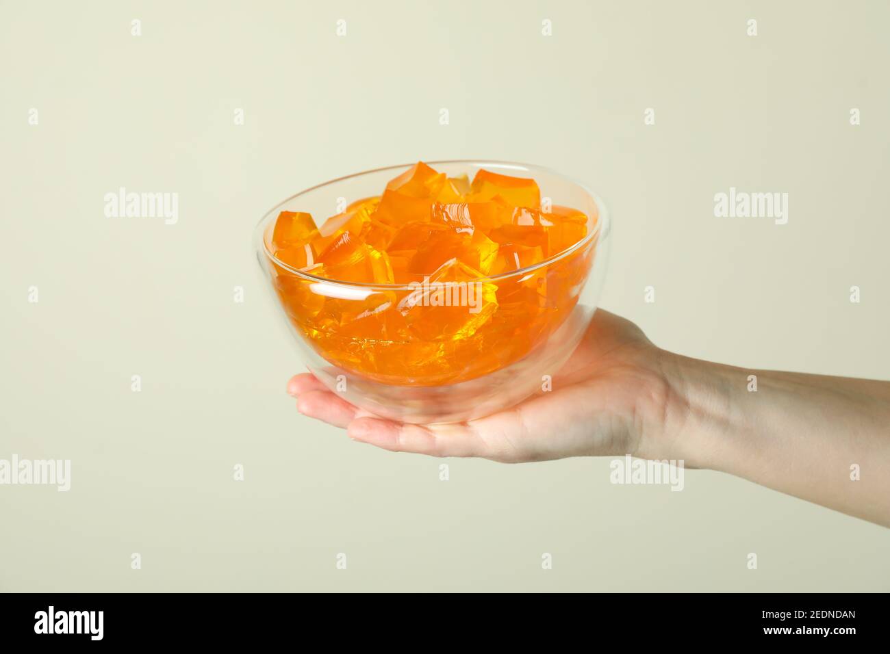 Hand hold fruit jelly hi-res stock photography and images - Alamy