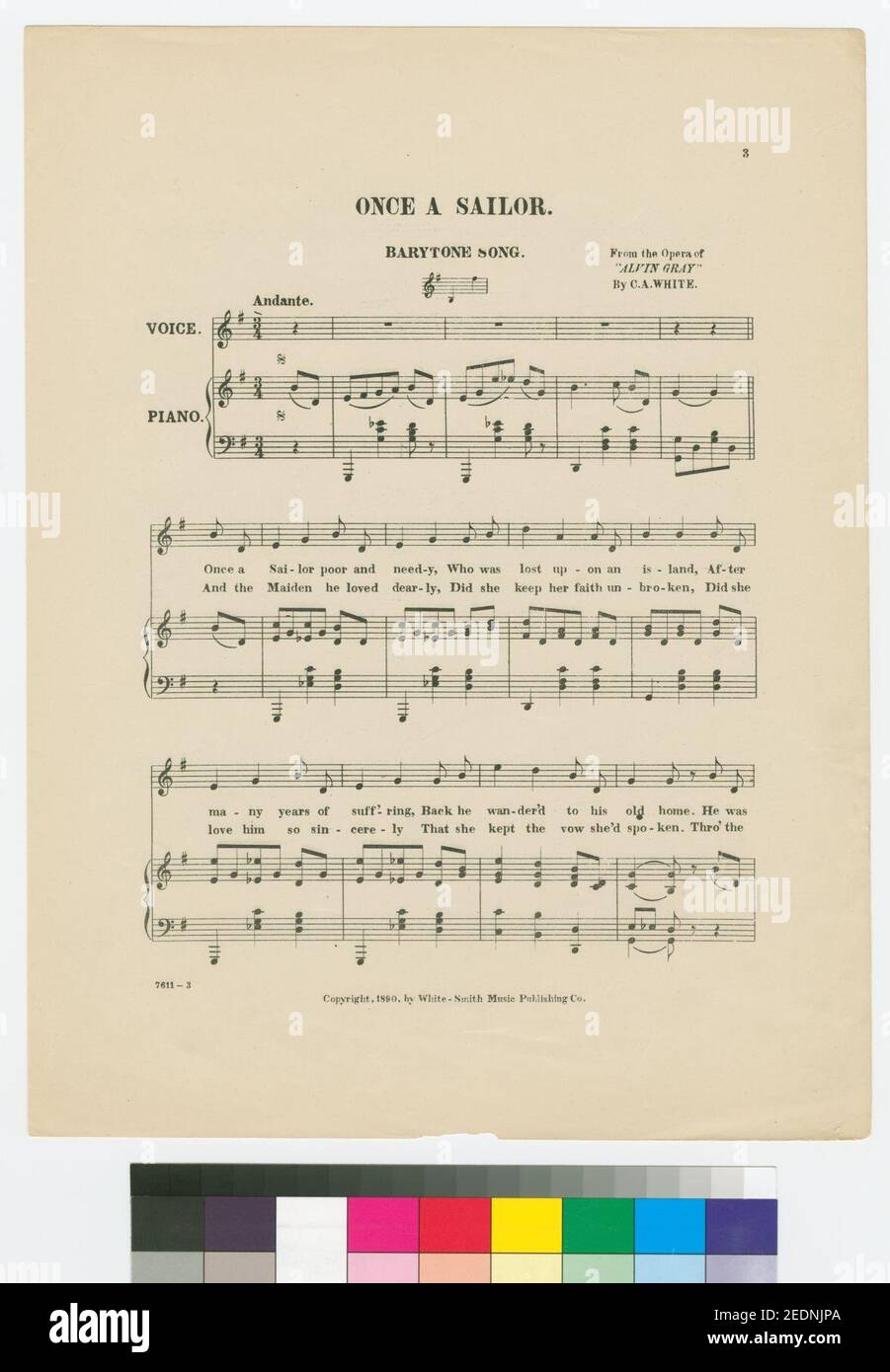 Once a sailor, from the opera of Alvin Gray Stock Photo - Alamy