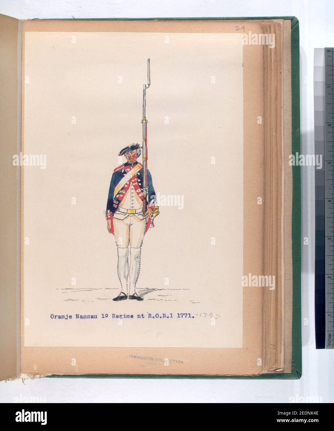 Oranje Nassau 1-o Regiment R.O.N. no. 1. 1771-1795 Stock Photo - Alamy