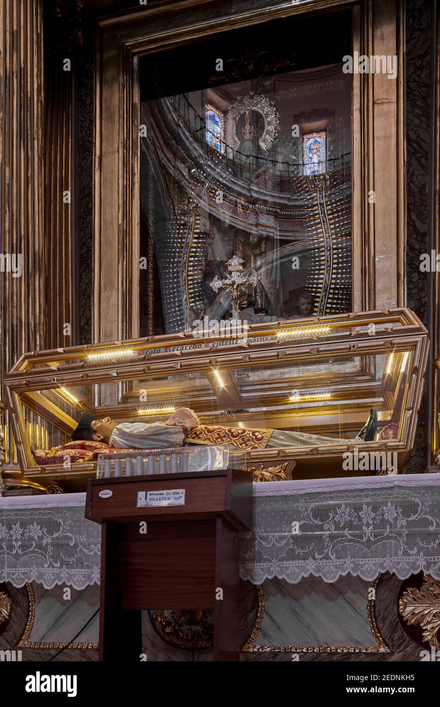 Remains of Blessed Recaredo Centelles, martyr shot by militiamen in the ...