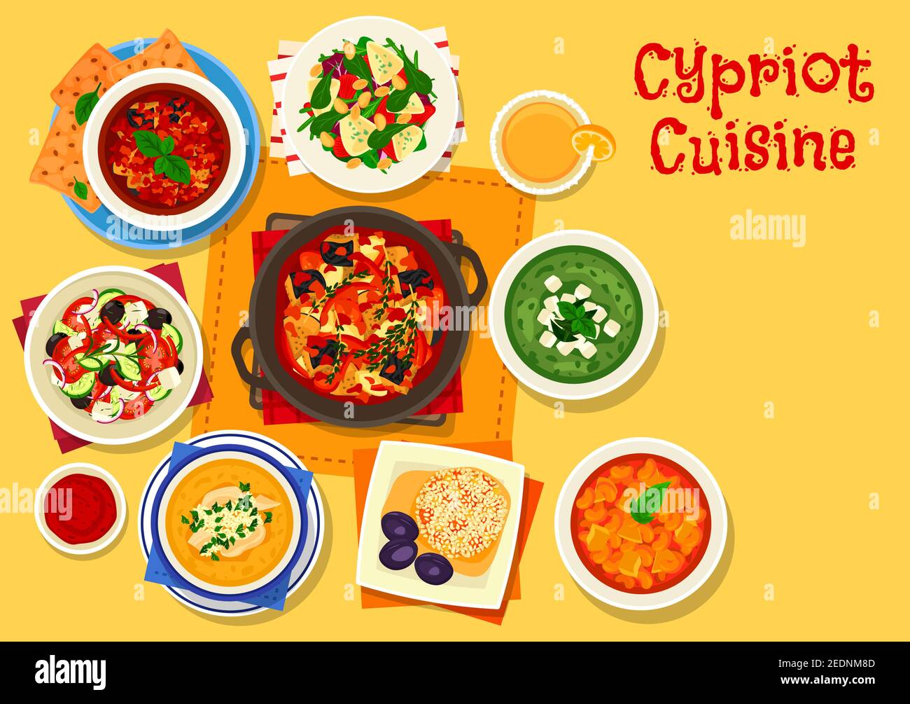 Food, cyprus salad Stock Vector Images - Alamy