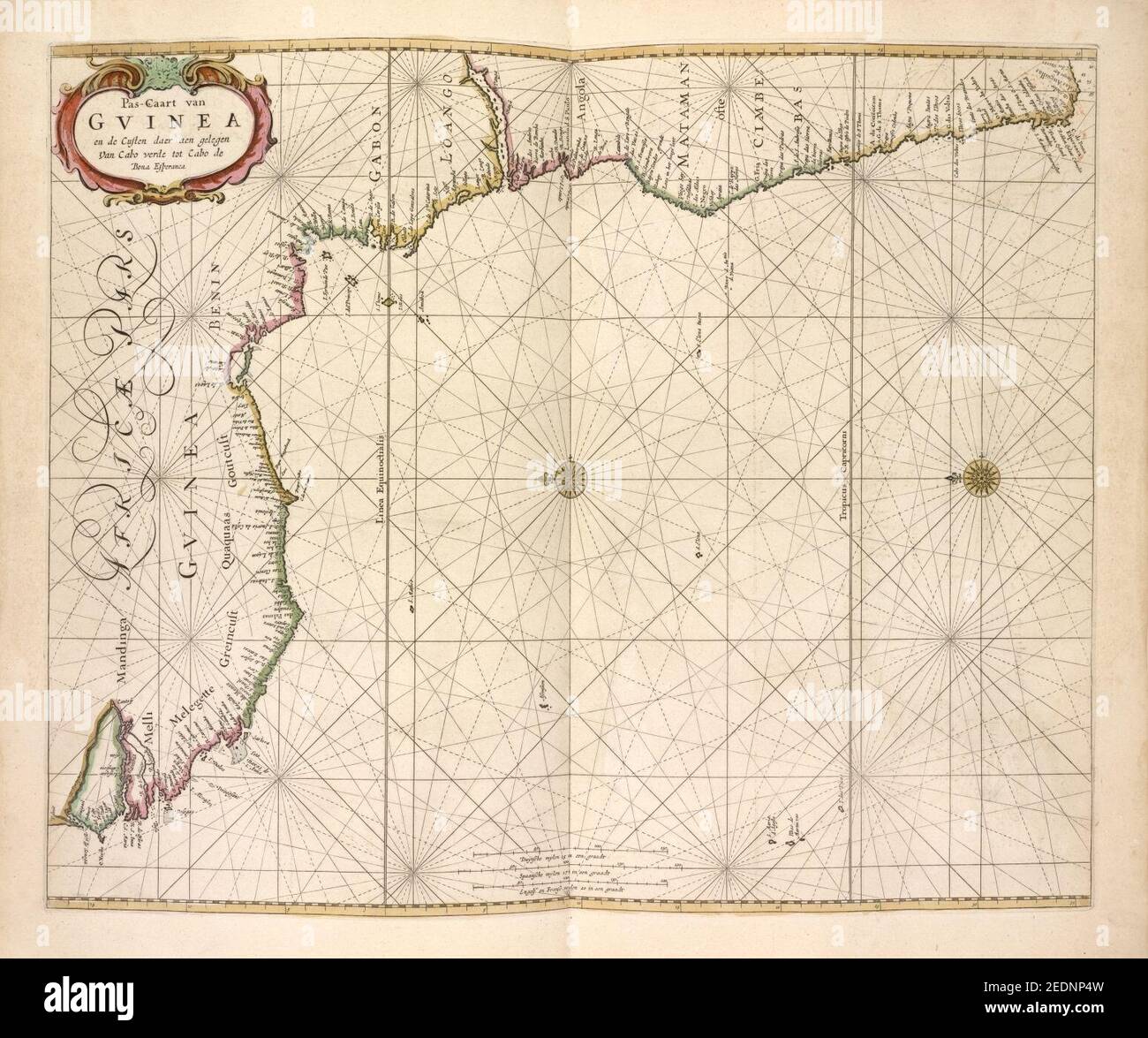Pas-caart van Gvinea en de Custen daer aen gelegen van Cabo Verde tot ...