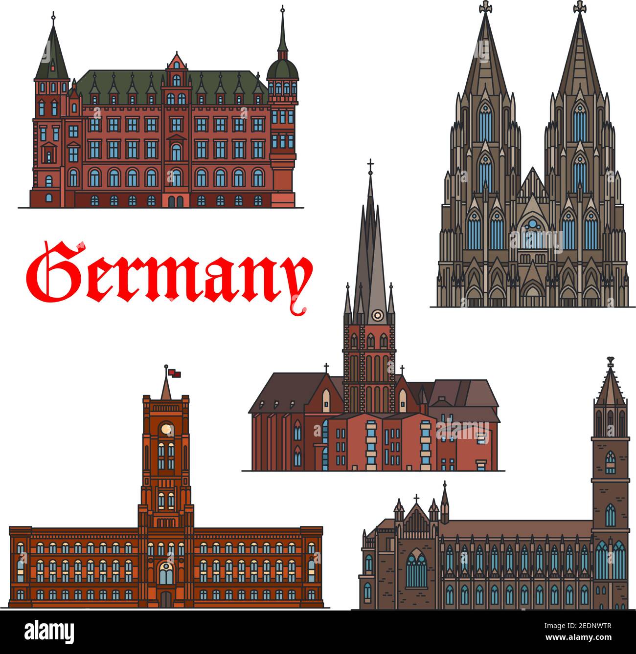 Heritage german town Stock Vector Images - Alamy