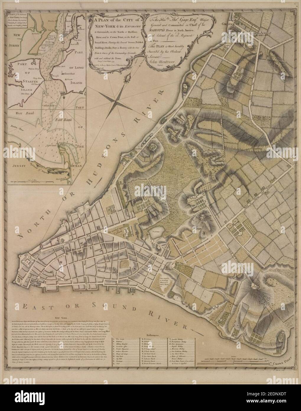 Plan of New York City of New-York and its environs to Greenwich ...