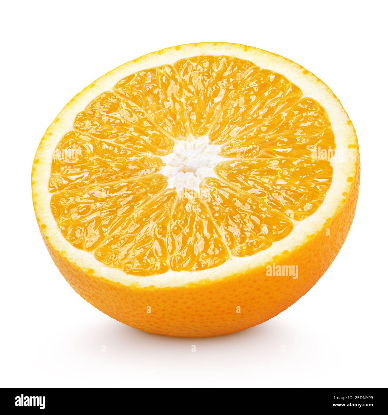 Half orange citrus fruit isolated on white with clipping path Stock ...