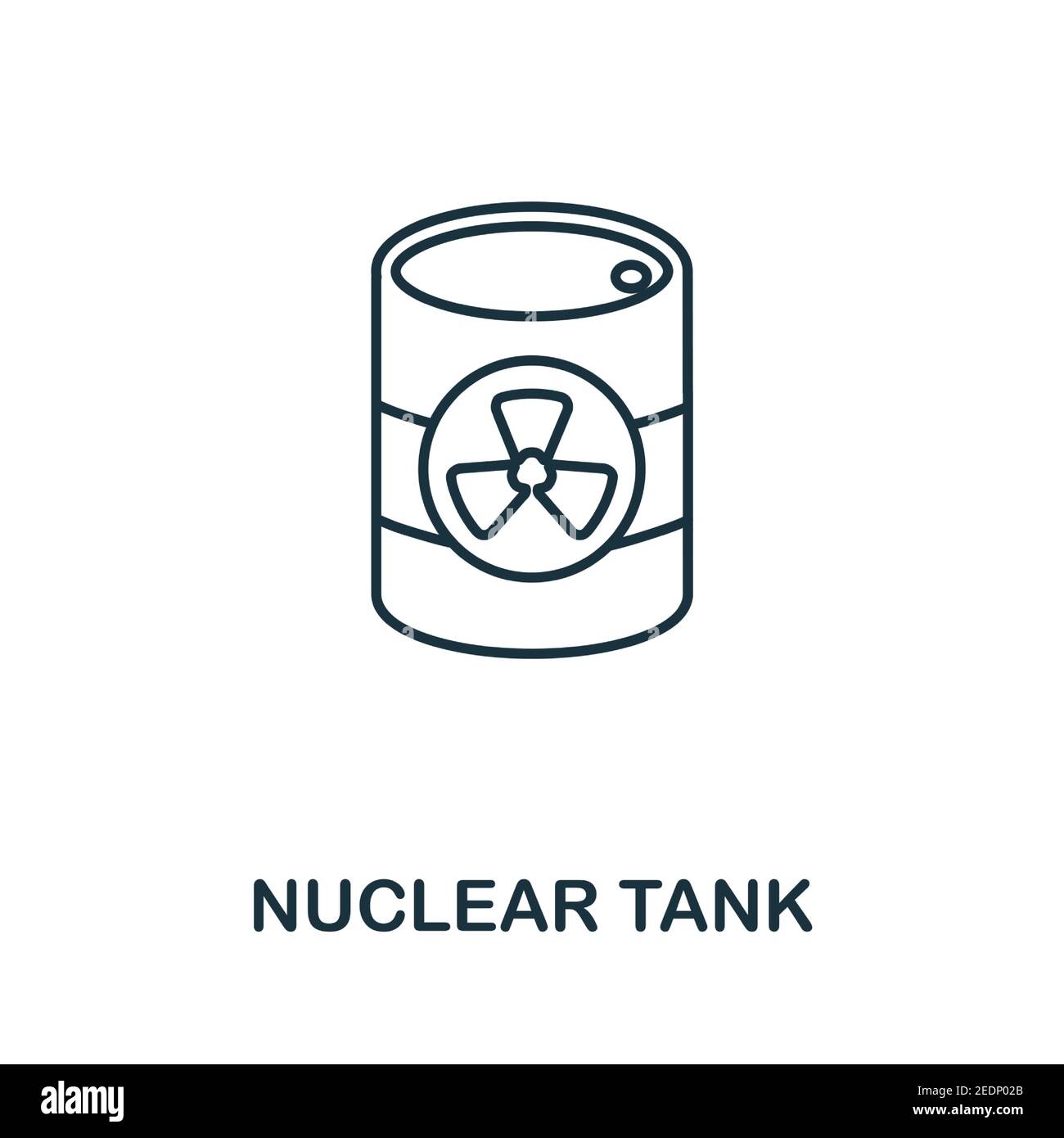 Nuclear Tank Icon Simple Element From Global Warming Collection