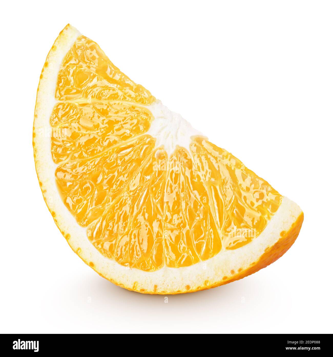 Slice of orange citrus fruit isolated on white with clipping path Stock ...