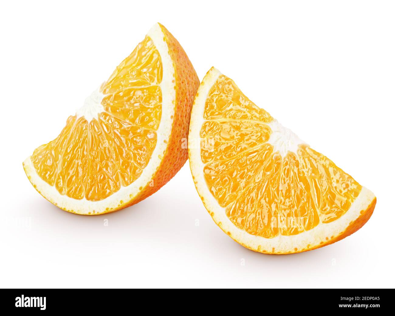 Slices of orange citrus fruit isolated on white with clipping path ...