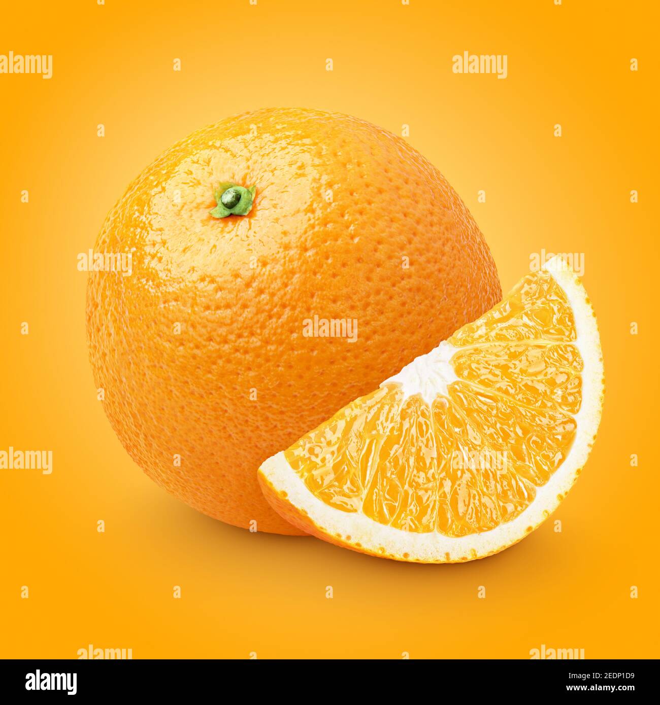 Orange citrus fruit with slice with clipping path Stock Photo - Alamy