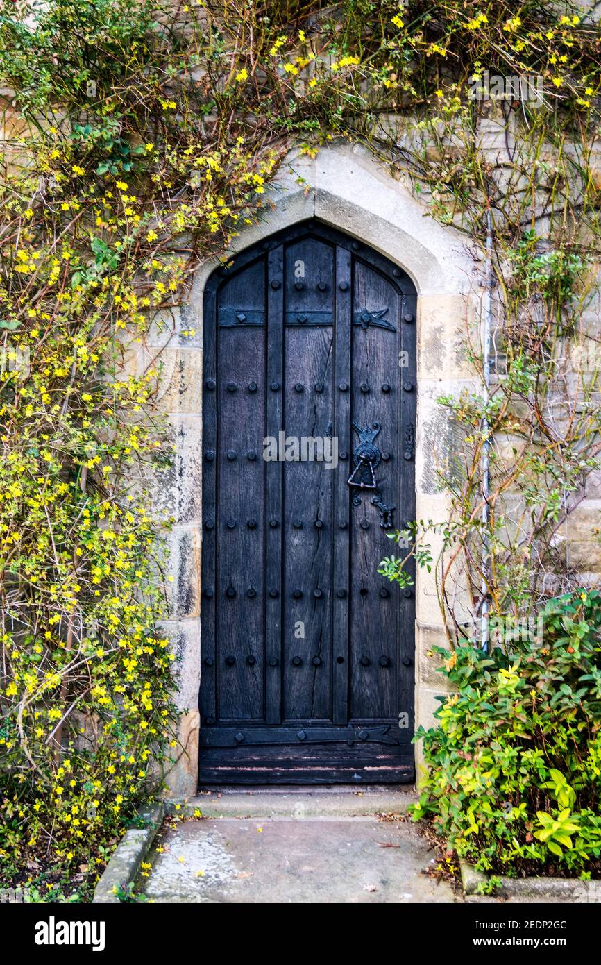 An old door at St. Bartholomews church, Chipping, Lancashire, UK Stock ...