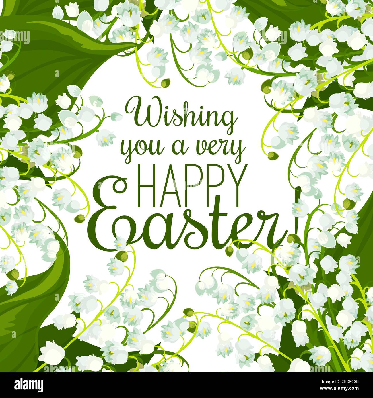 Easter spring flowers greeting card. Floral background with blooming ...