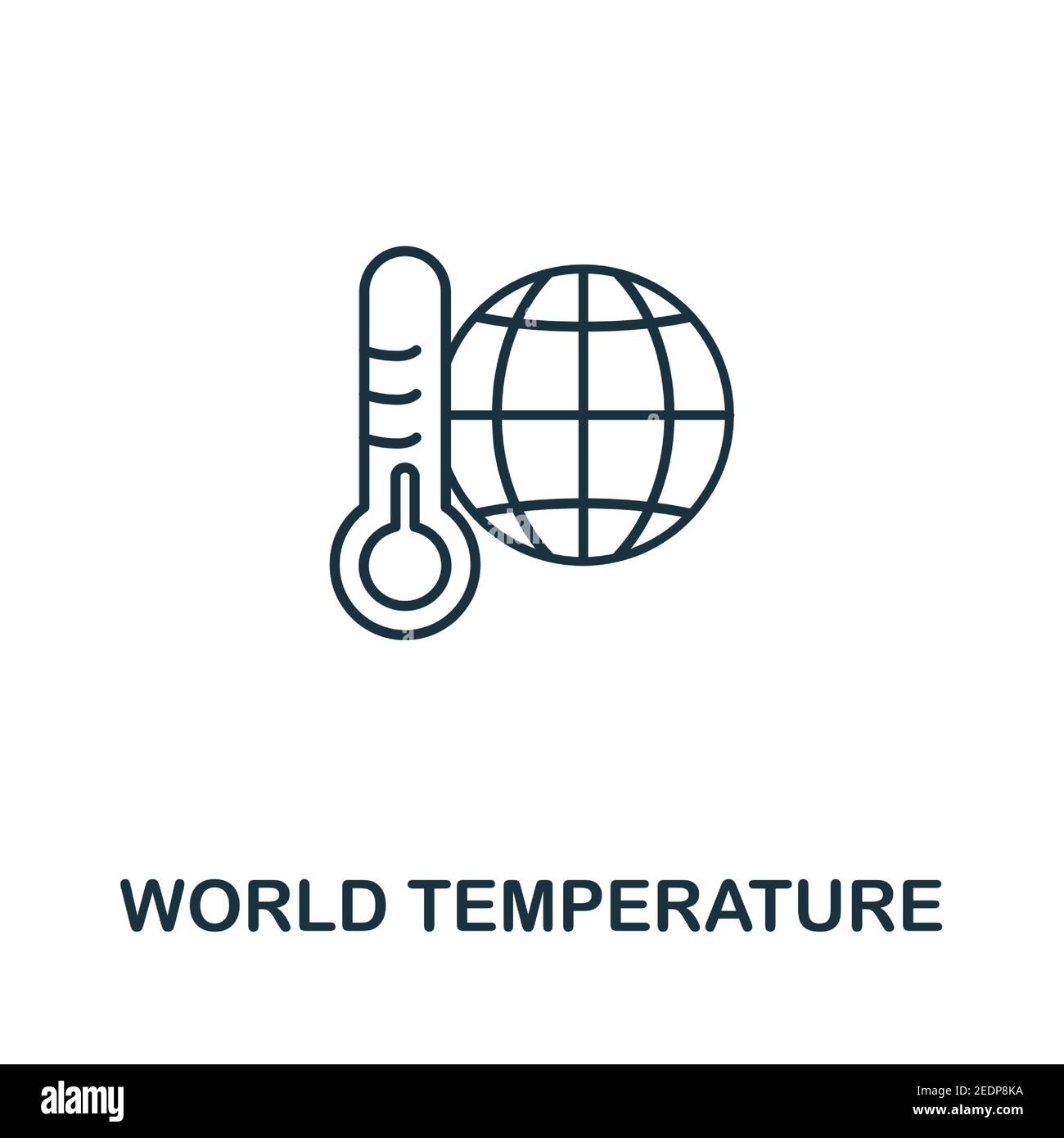 World Temperature icon. Simple element from global warming collection ...