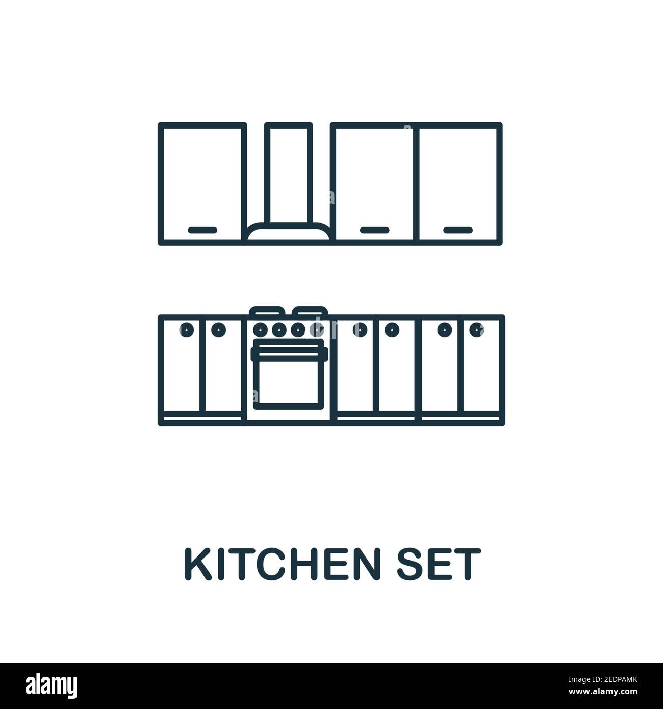 Kitchen Set icon. Simple illustration from furniture collection ... Kitchen Set icon. Simple illustration from furniture collection ...