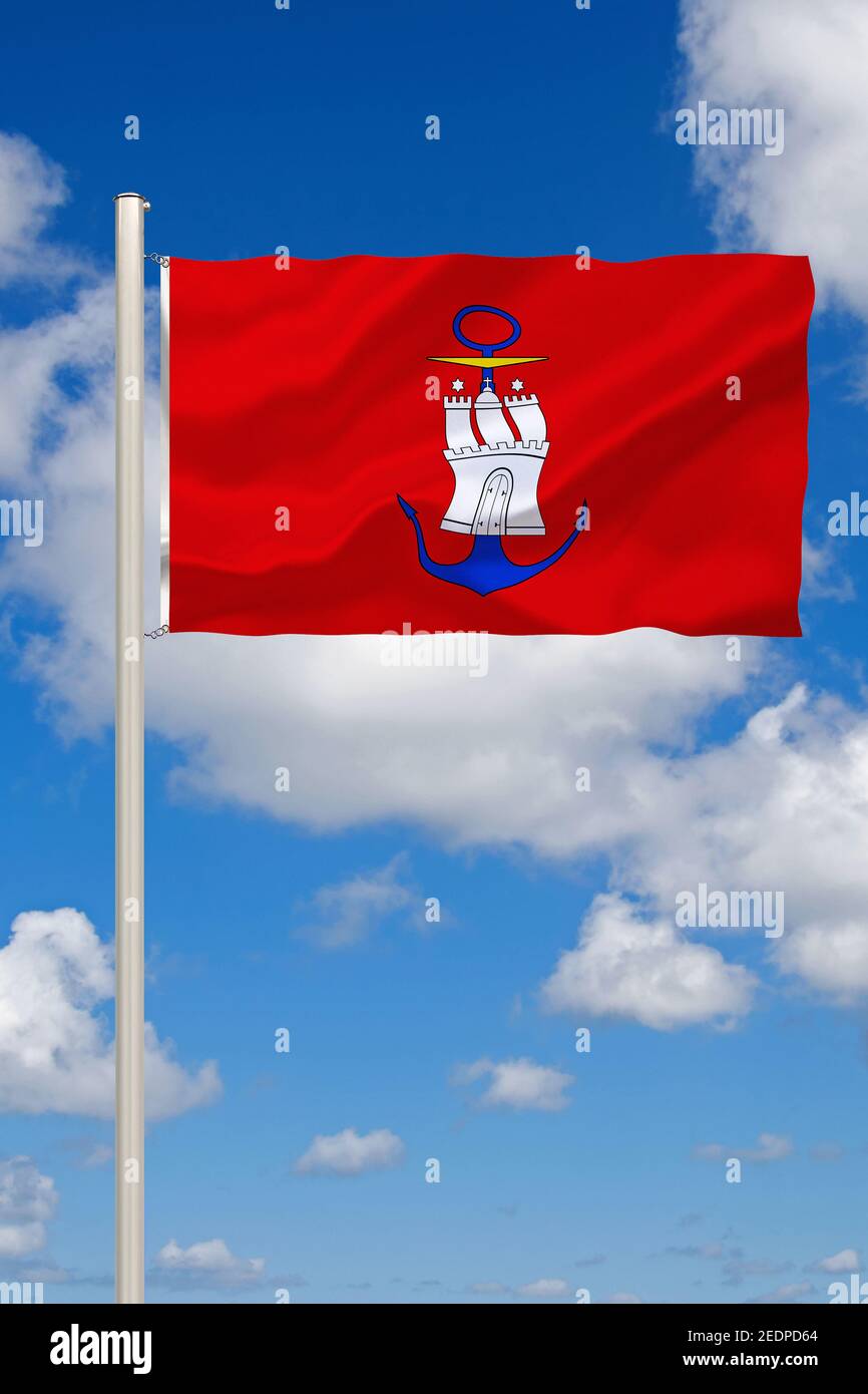 admiralty flag of Hamburg, Germany, Hamburg Stock Photo - Alamy