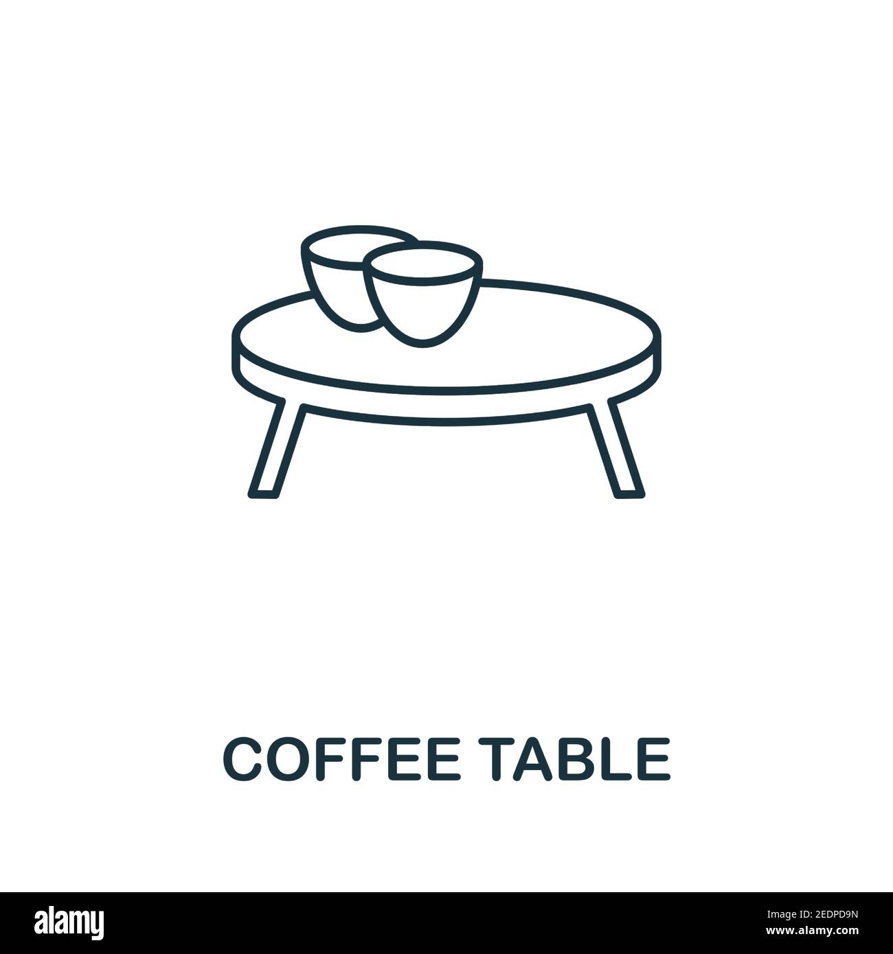 Coffee Table icon. Simple illustration from furniture collection ...