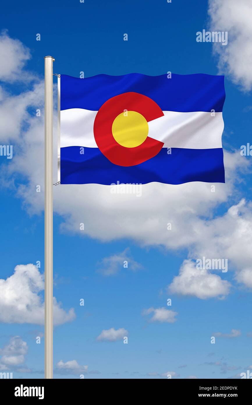 Flagpoles flag state colorado hi-res stock photography and images - Alamy