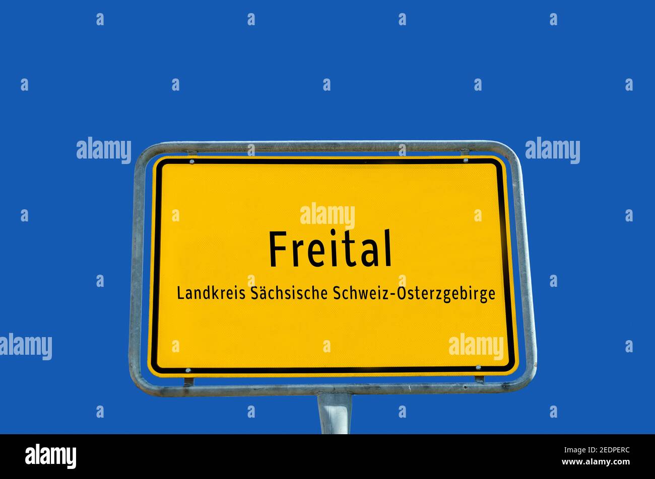 Entrance sign to Freital in Saxony germany Stock Photo - Alamy