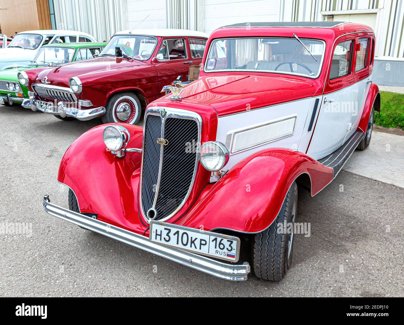 Samara, Russia - May 19, 2018: Retro German Wanderer W22 vehicle at the ...